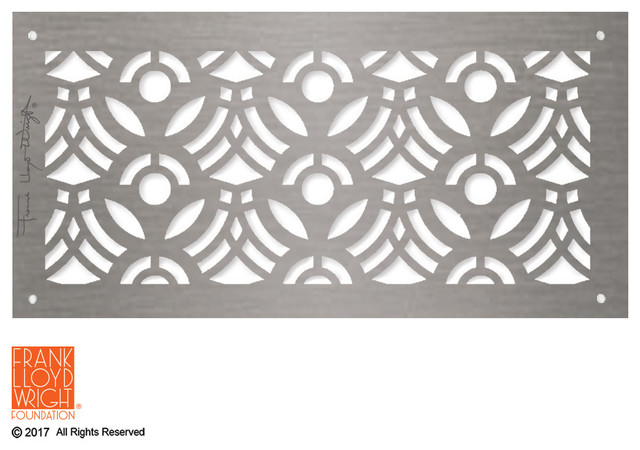 Frank Lloyd Wright 6"x12" Aluminum April Flowers Grille - Contemporary ...