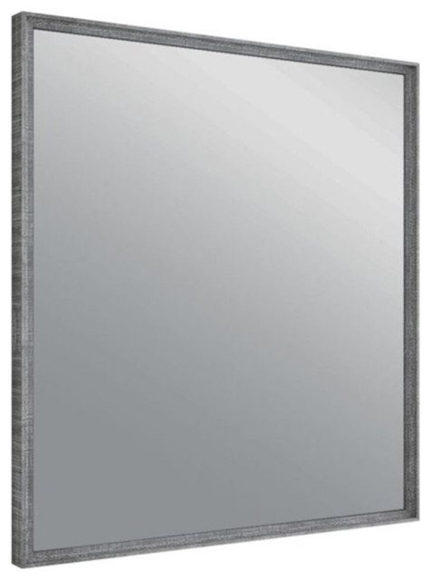 Fresca Stella 26" Wood Framed Bathroom Mirror in Ash Gray - Farmhouse ...