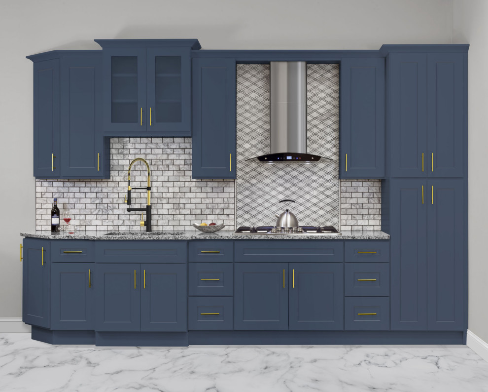 Danbury Blue Kitchen Cabinets - Transitional - Kitchen - Philadelphia ...