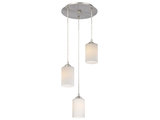 Modern Multi-Light Pendant Light with White Glass and 3-Lights ...