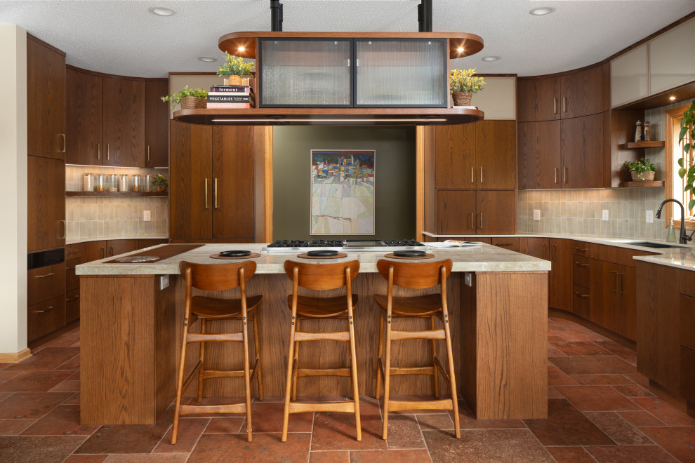 Mid Century Modern Curves - Midcentury - Kitchen - Minneapolis - by ...