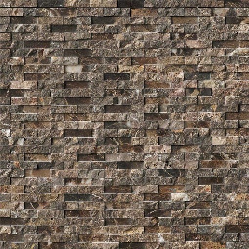 Split face Emperador Split Face Marble Tile - Traditional - Siding And ...