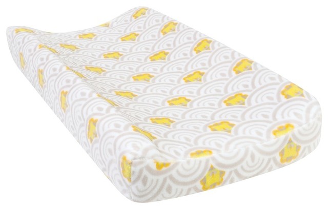 Trend Lab Art Deco Lions Scallop Plush Changing Pad Cover ...