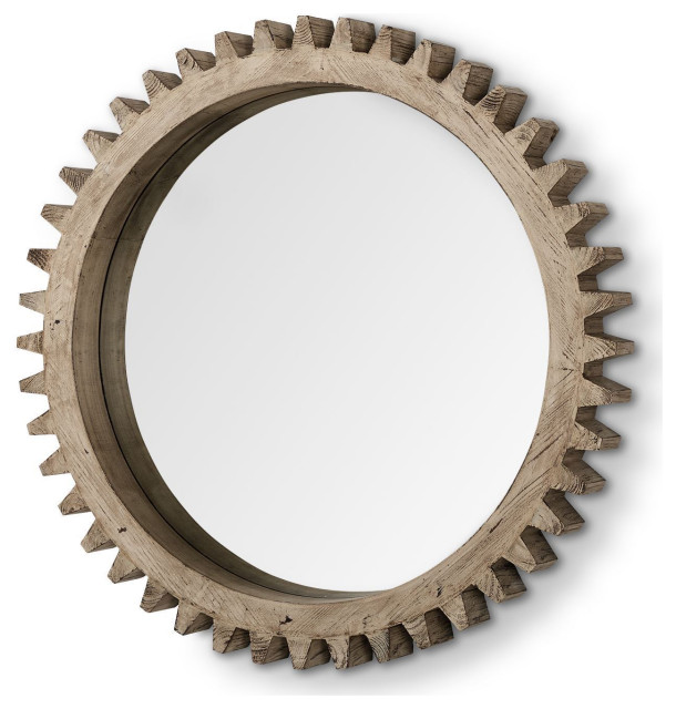 Industrial Wall Mirror, Cog Mirror I - Rustic - Wall Mirrors - by GwG ...