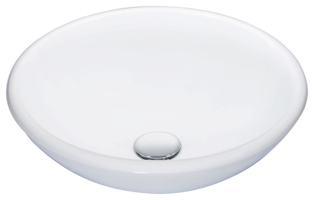 ANZZI Egret Series Vessel Sink, White - Contemporary - Bathroom Sinks ...