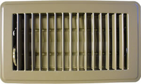 Classic Stamped Steel Floor Register, 4" X 12" - Contemporary ...