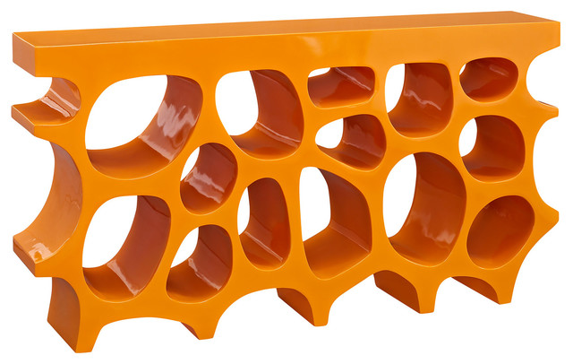 Modern Orange Wander Medium Stand, 12"Lx63"Wx33"H - Contemporary ...