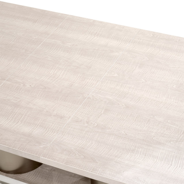 Marin Rectangular Double Pedestal Dining Table - Greige - Contemporary ...