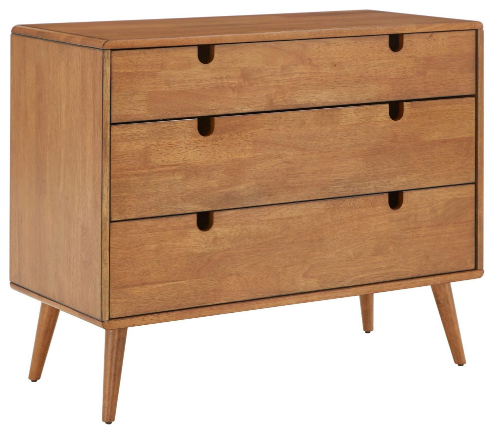 Dexter Oak Finish 3-drawer Dresser - Midcentury - Dressers - by Inspire ...