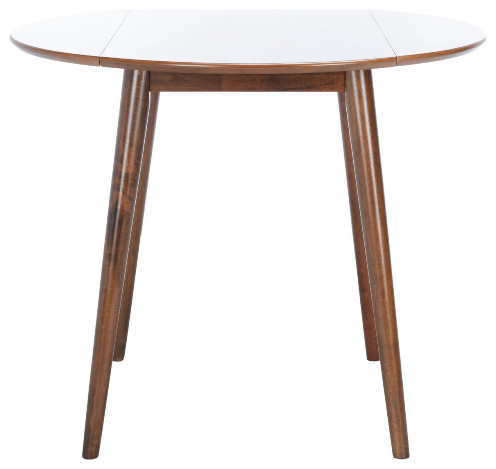 Darrell Folding Round Dining Table Walnut - Midcentury - Dining Tables ...