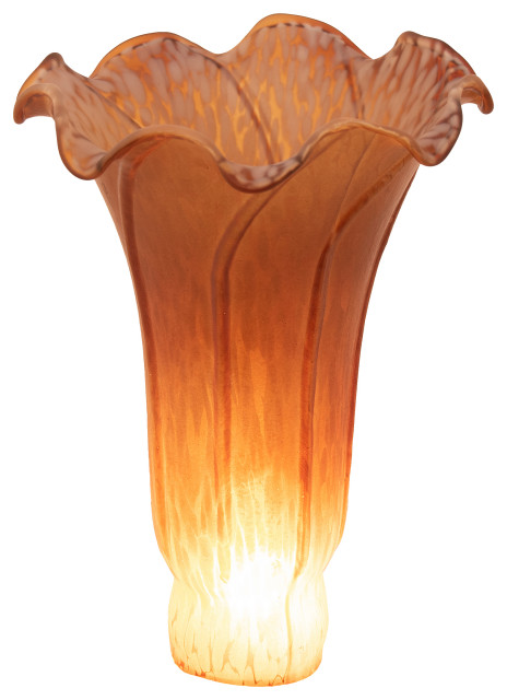 4 Wide X 6 High Amber Pond Lily Shade - Contemporary - Lighting Globes ...