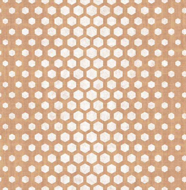 Ombre Bronze Hexagon Wallpaper - Contemporary - Wallpaper - by SK ...