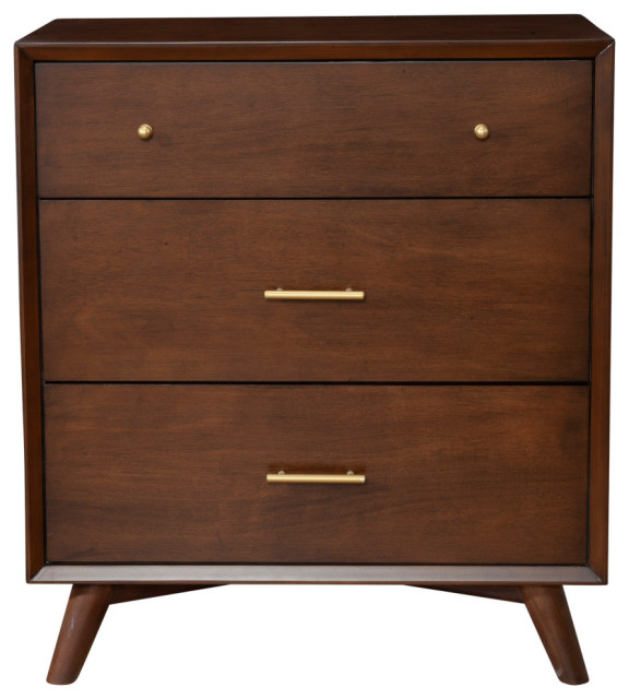 Flynn Mid Century Modern 3 Drawer Small Chest - Midcentury - Accent ...