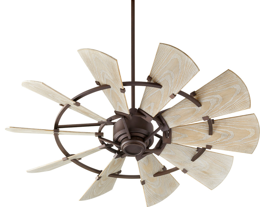 Windmill 52" Damp Fan - Farmhouse - Ceiling Fans - by Buildcom | Houzz