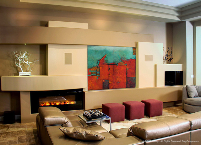 DAGR Design Custom Media wall Sliding Panel - Contemporary - Phoenix ...