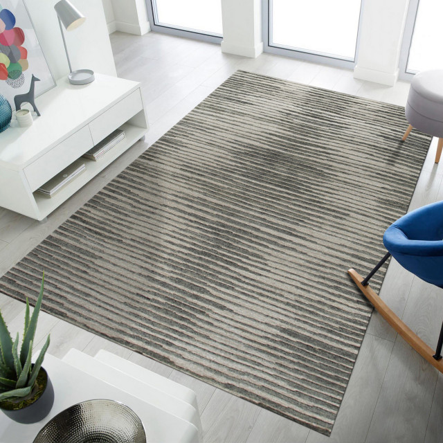 N.Gray Transitional Modern Modern Knot Area Rug - Contemporary - Area ...