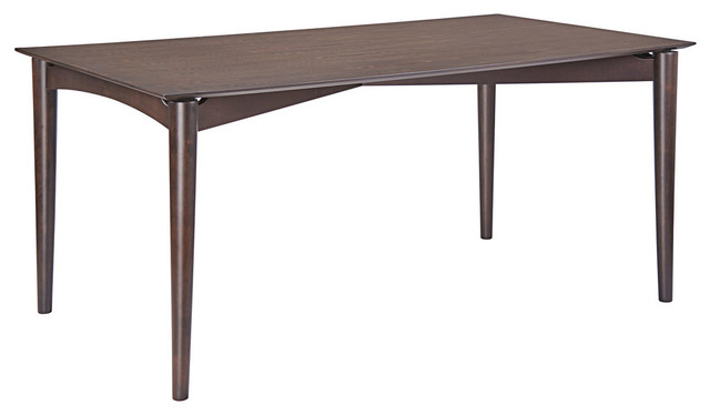 Modern Urban Contemporary Dining Table, Brown Wood - Midcentury ...