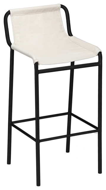 Dax Black Faux Leather Counter Stool - Industrial - Bar Stools And ...
