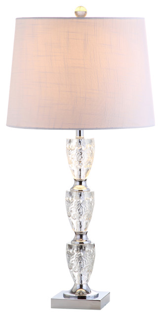 Ellie 28" Crystal Table Lamp, Clear - Table Lamps - by Buildcom | Houzz