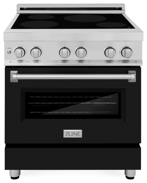 ZLINE 30 Induction Range, Stainless Steel With a Black Matte Door RAIND ...
