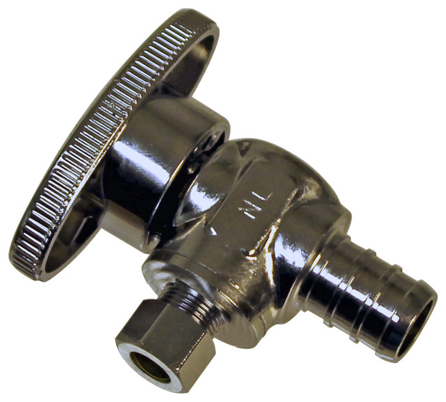 PEX Angle Stops 1/2" Insert x 1/4" Compression - Traditional - Small ...