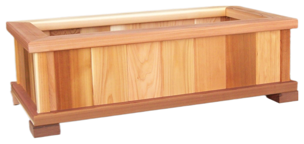 Wood Country Patio Planters - Craftsman - Outdoor Pots And Planters ...