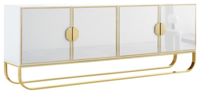 Posh Living Liyana Sideboard Black/Gold - Contemporary - Buffets And ...