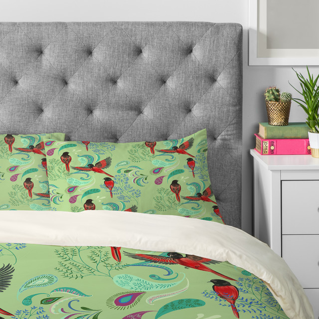 Deny Designs Pimlada Phuapradit Scarlet Minivet Pillowcase, King Pillowcase: 40" x 20 ...