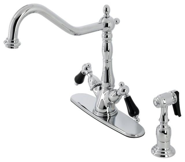 Ks1231Pklbs 8? Centerset Deck Mount Kitchen Faucet With Brass Sprayer ...