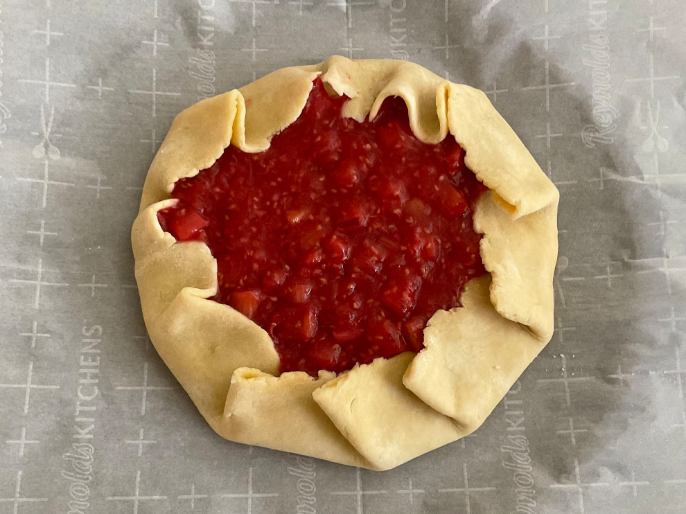Raspberry Rhubarb Crostata