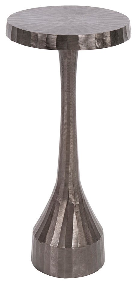Chiseled Aluminum Graphite Martini Table - Transitional - Side Tables ...