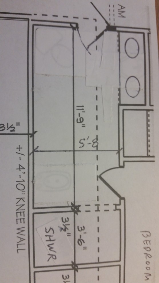 Need help with awkward bathroom layout