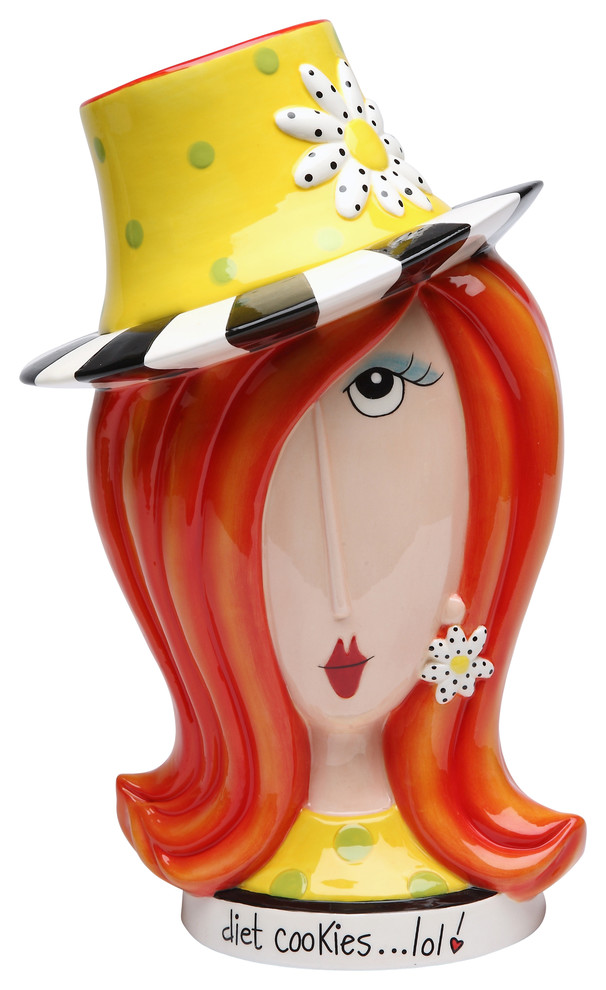 Daisy Lady Cookie Jar - Contemporary - Kitchen Canisters And Jars - by ...
