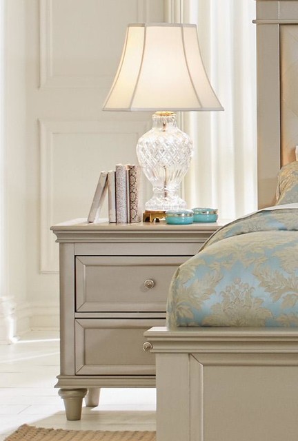 Cairo Modern Glam Nightstand, Pearl - Traditional - Nightstands And ...