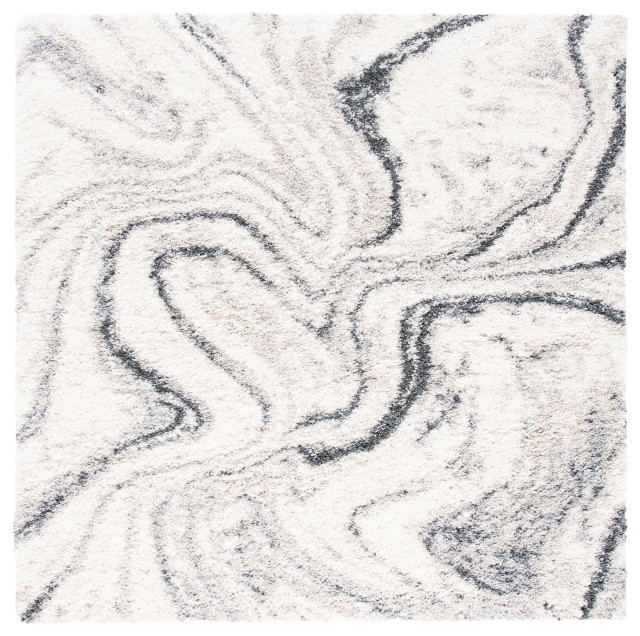 Safavieh Fontana Shag FNT848 Power Loomed Rug, 10' Square ...