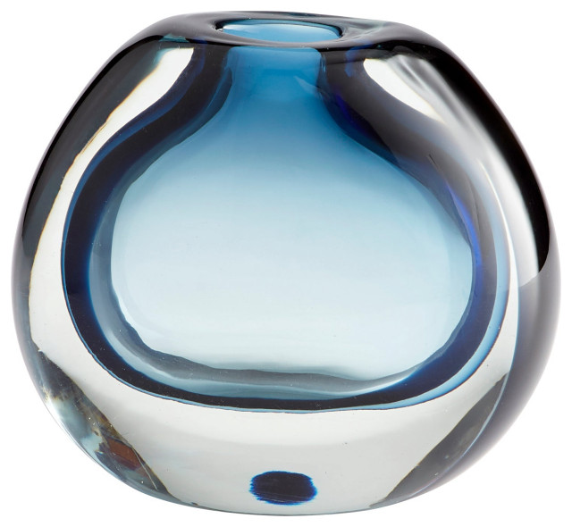 Jacinta Vase, Blue Small - Contemporary - Vases - by Hudson Home Decor ...