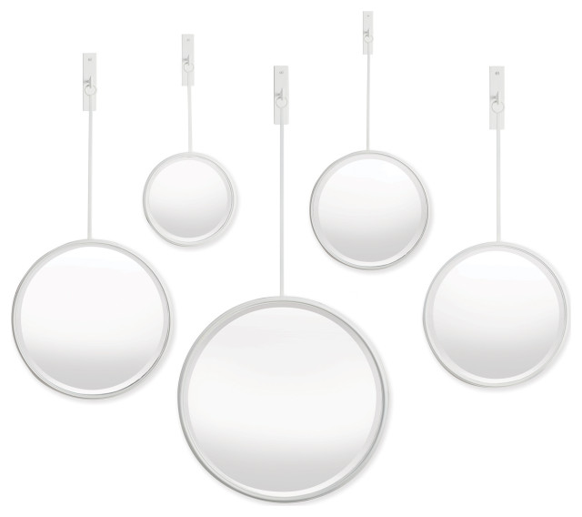 Maison Noir Pendulum Mirrors, Set Of 5 - Contemporary - Wall Mirrors ...