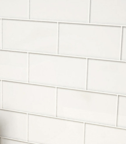 Glass Subway Tile, White, Sample Swatch, 3x6 - Contemporary - Wall And ...