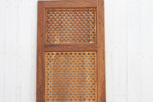 Carved Reclaimed Teak Safavid Jali Door - Traditional - Front Doors ...
