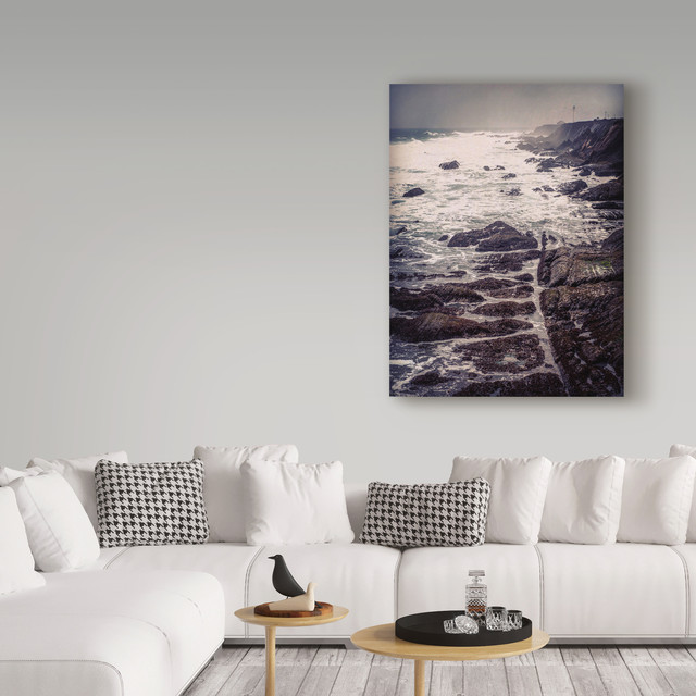 Lance Kuehne 'Point Arena Lighthouse' Canvas Art, 19"x14" - Beach Style ...