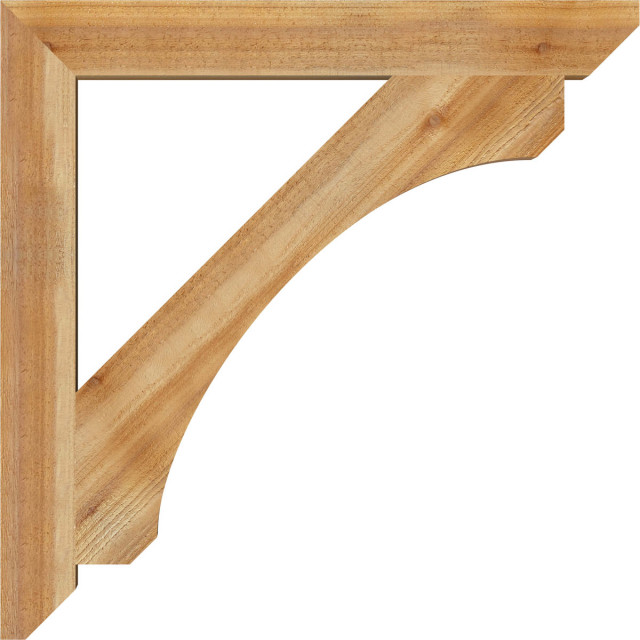 Balboa Traditional Bracket, 16"Dx16"H, 3 1/2"W Western Red Cedar/Smooth ...