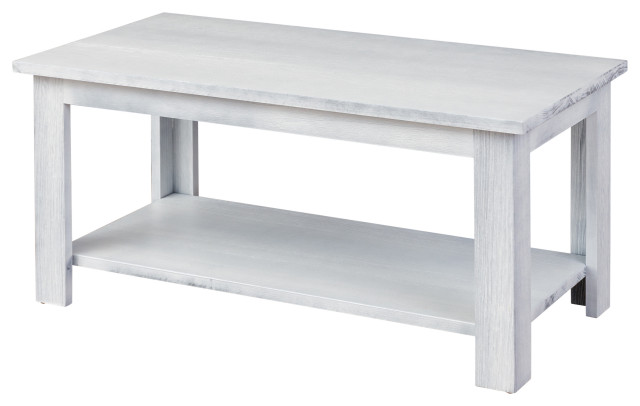 Logan Traditional 40" Wide Coffee Table with Shelf, Espresso ...