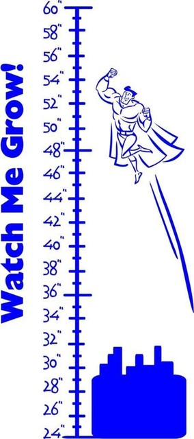 Superman Measurement Length Chart Decal, 38x20", 38X20 - Contemporary ...