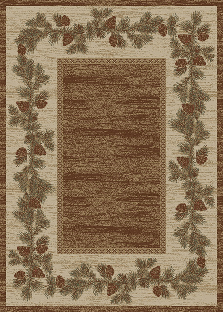 Hearthside Rustic Mountain View Brown Area Rug, 2'3"x7'7" - Rustic ...