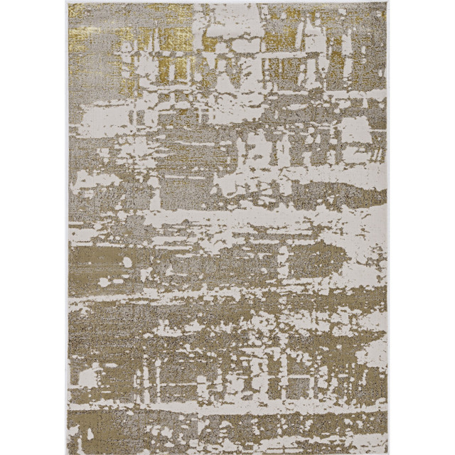 LUNA 7132 5'3x7'7" Rug, Ivory/Gold - Contemporary - Area Rugs - by ...
