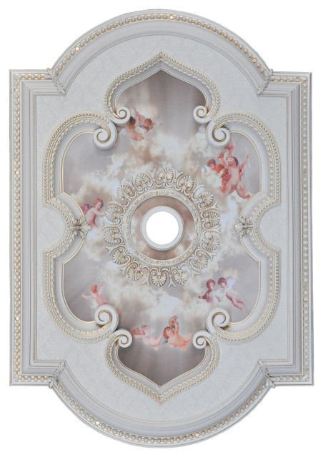 Artistry Lighting, Rectangular White Ceiling Medallion, ARC0913-CF1-023 ...