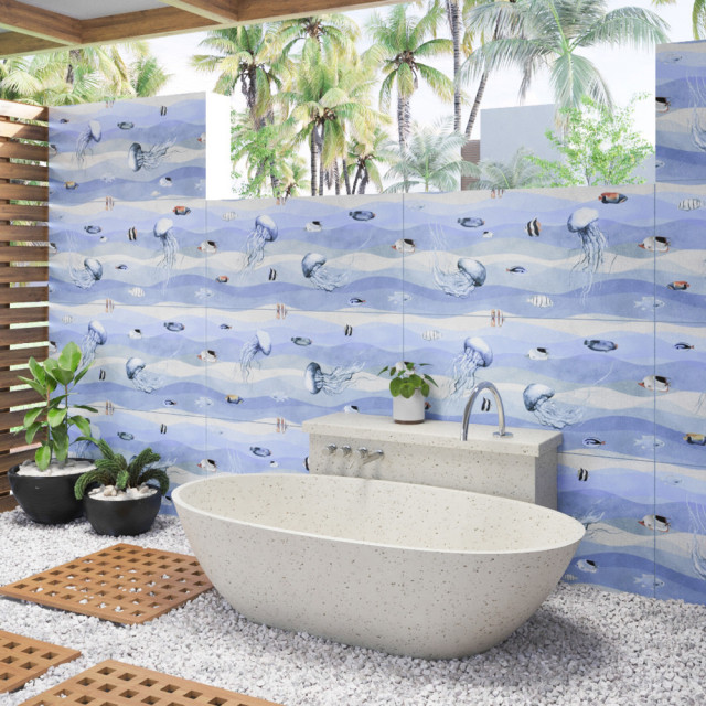 Dreamscape Pacific Porcelain Floor and Wall Tile - Beach Style - Wall ...