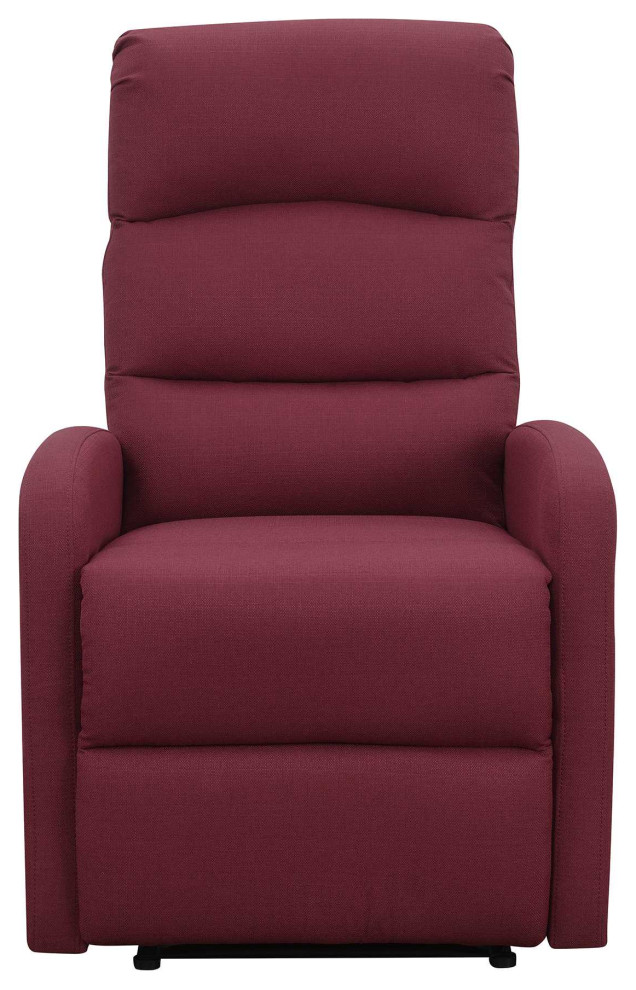 HomeRoots Relaxing Red Recliner Chair - Contemporary - Recliner Chairs ...