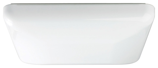 Forte Lighting 14.5 Square Fluorescent Flush Mount, in White ...