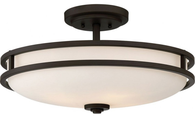 4 Light Large Semi-Flush Mount-Old Bronze Finish - Ceiling - Semi-Flush ...